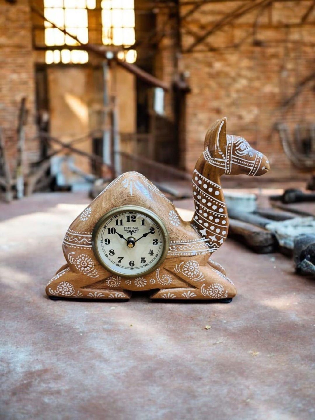 Handcraft Wooden Camel Clock | Rajasthani Home Decor |handmade Indian ...