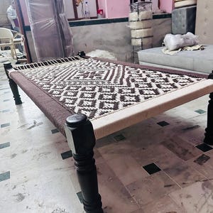 Handmade Handicraft Traditional Woven Charpai | Indian Rope Bed ...