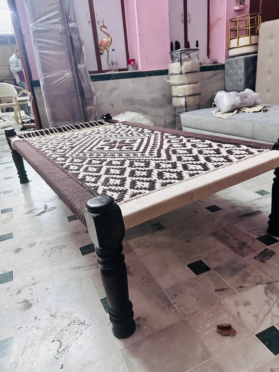 Handmade Handicraft Traditional Woven Charpai | Indian Rope Bed ...