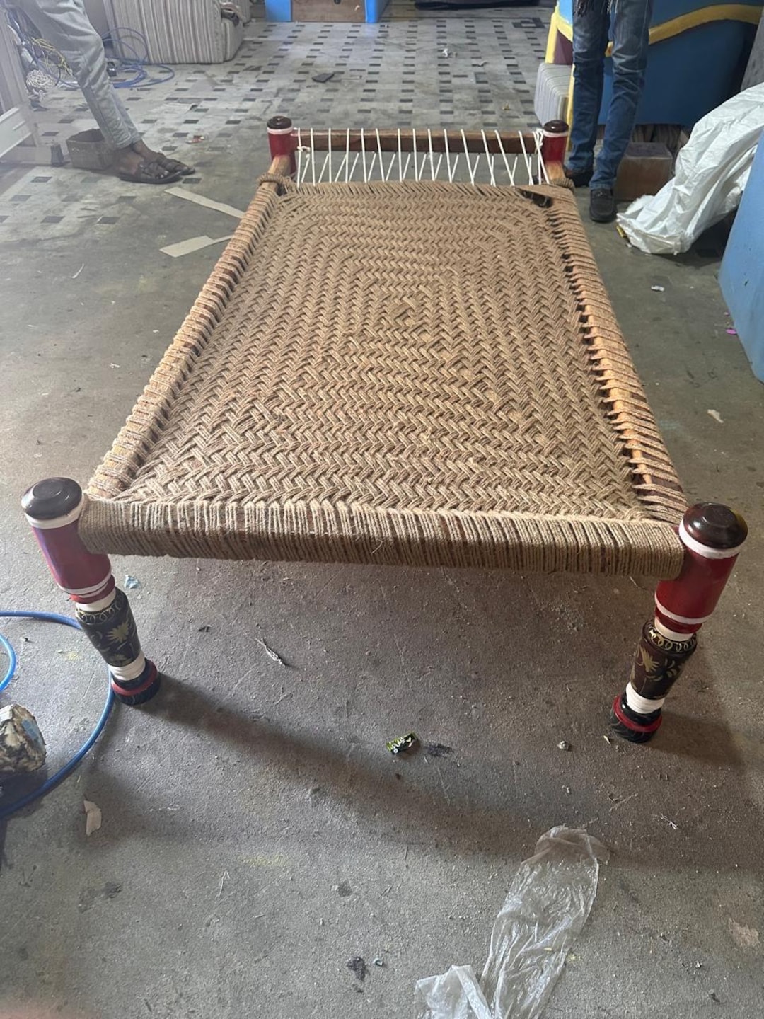 Handmade Handicraft Traditional Woven Charpai | Indian Rope Bed ...