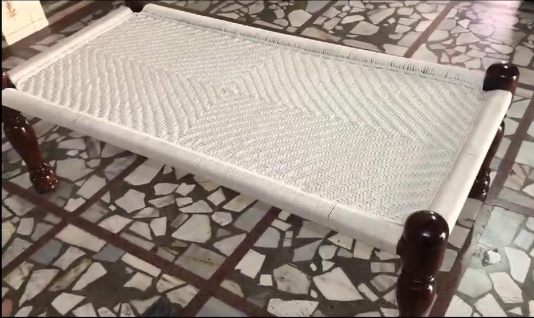 Handwoven Indian Charpoy Bed | 72”x30” Traditional Daybed | Rope Cot ...