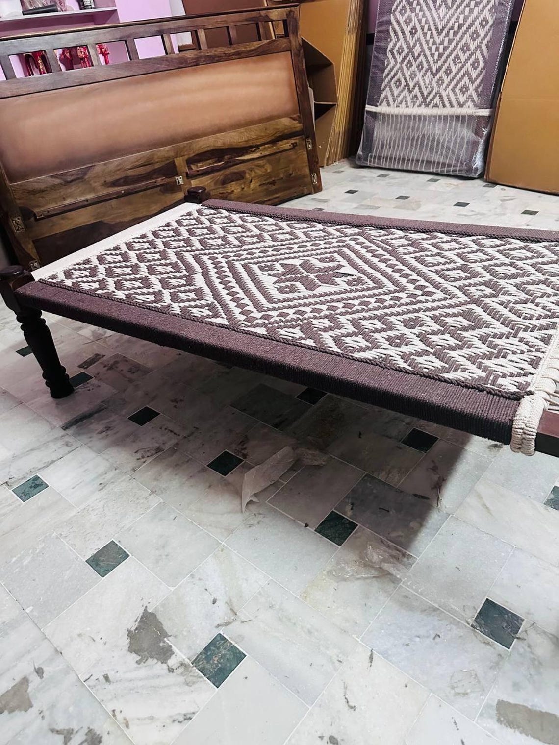 Handmade Handicraft Traditional Woven Charpai | Indian Rope Bed ...