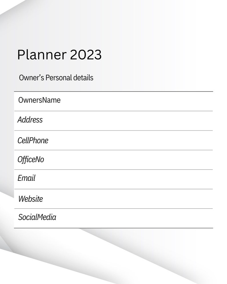 Planner Elegant 2023 PRINTABLE With Monthly and Daily Sheets for Your ...
