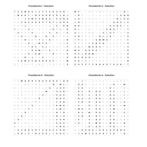 Crossword Puzzle 13 USA Presidents Printable - Etsy