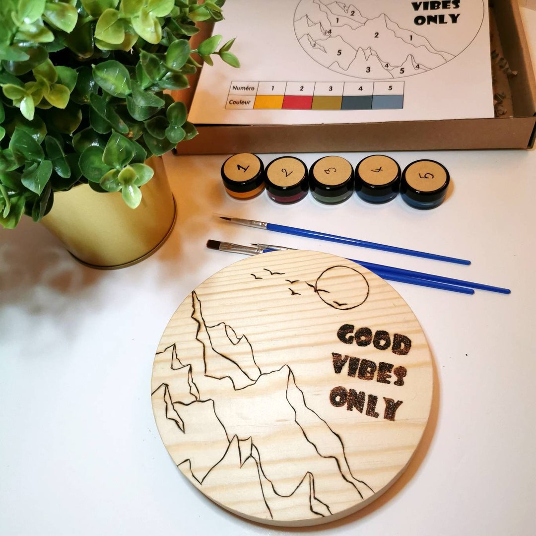 Coloring Kit Assembly, Painting Kit Child and Adult, Mountain Drawing ...