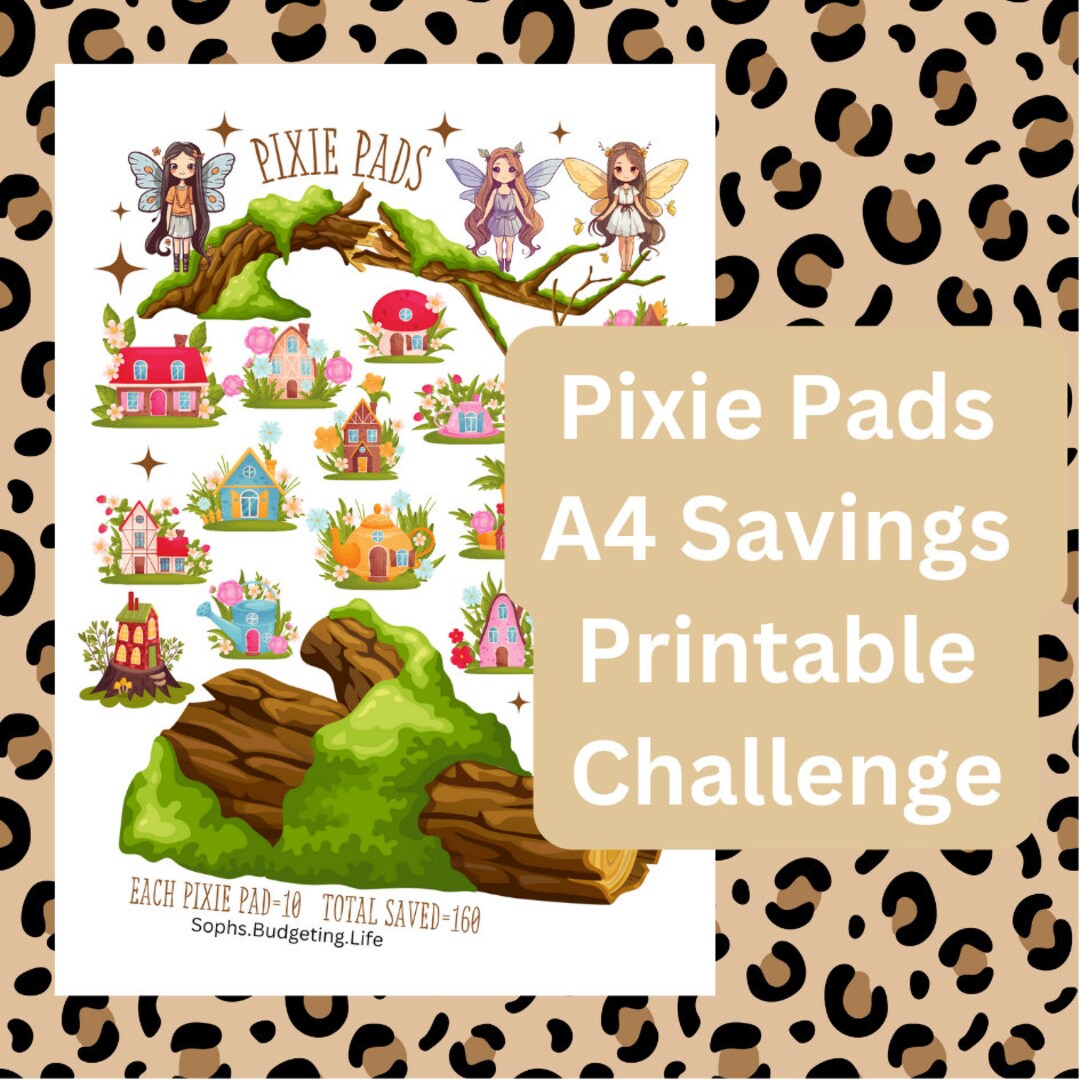 Pixie Pads Savings Challenge / A4 Digital Download - Etsy