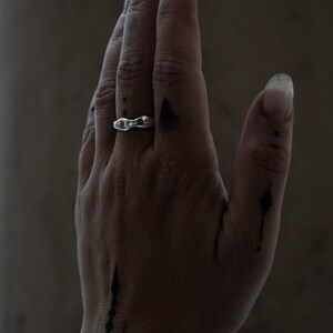 Undine Thin Silver Ring Liquid Design / 925 Sterling Silver ...