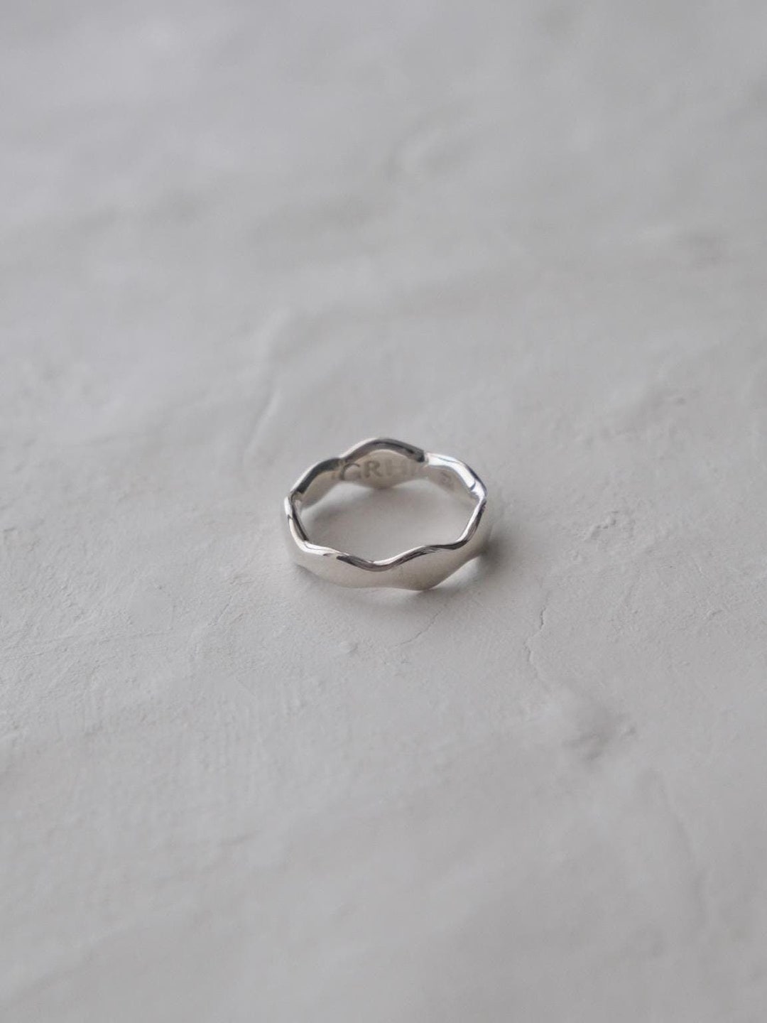 Undine Thin Silver Ring Liquid Design / 925 Sterling Silver ...
