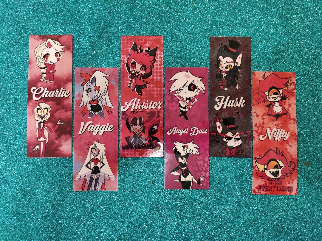 Set of 6 Plastic Bookmarks for Manga and Comic Books on the Theme of ...