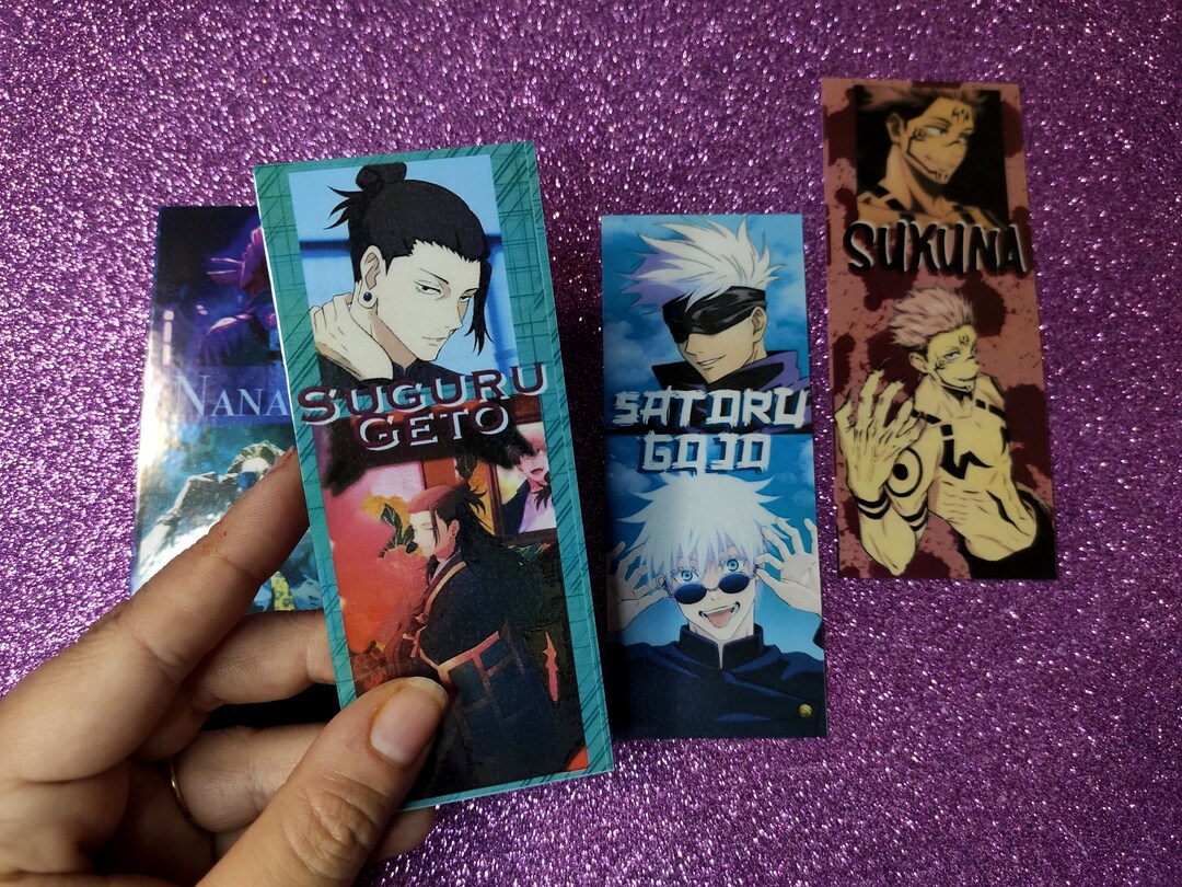 Set of 4 Plastic Bookmarks for Books and Manga Jujutsu Kaisen Theme ...