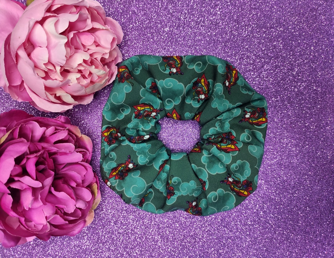 Scrunchie Elastic Soft Cartoon Theme Chinese Red Dragon Mushu Mulan - Etsy