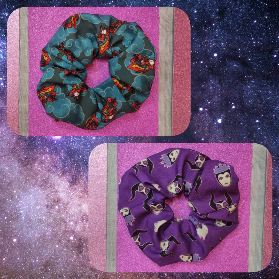 Set of 2 Evil Queen and Red Dragon Cartoon Scrunchies - Etsy