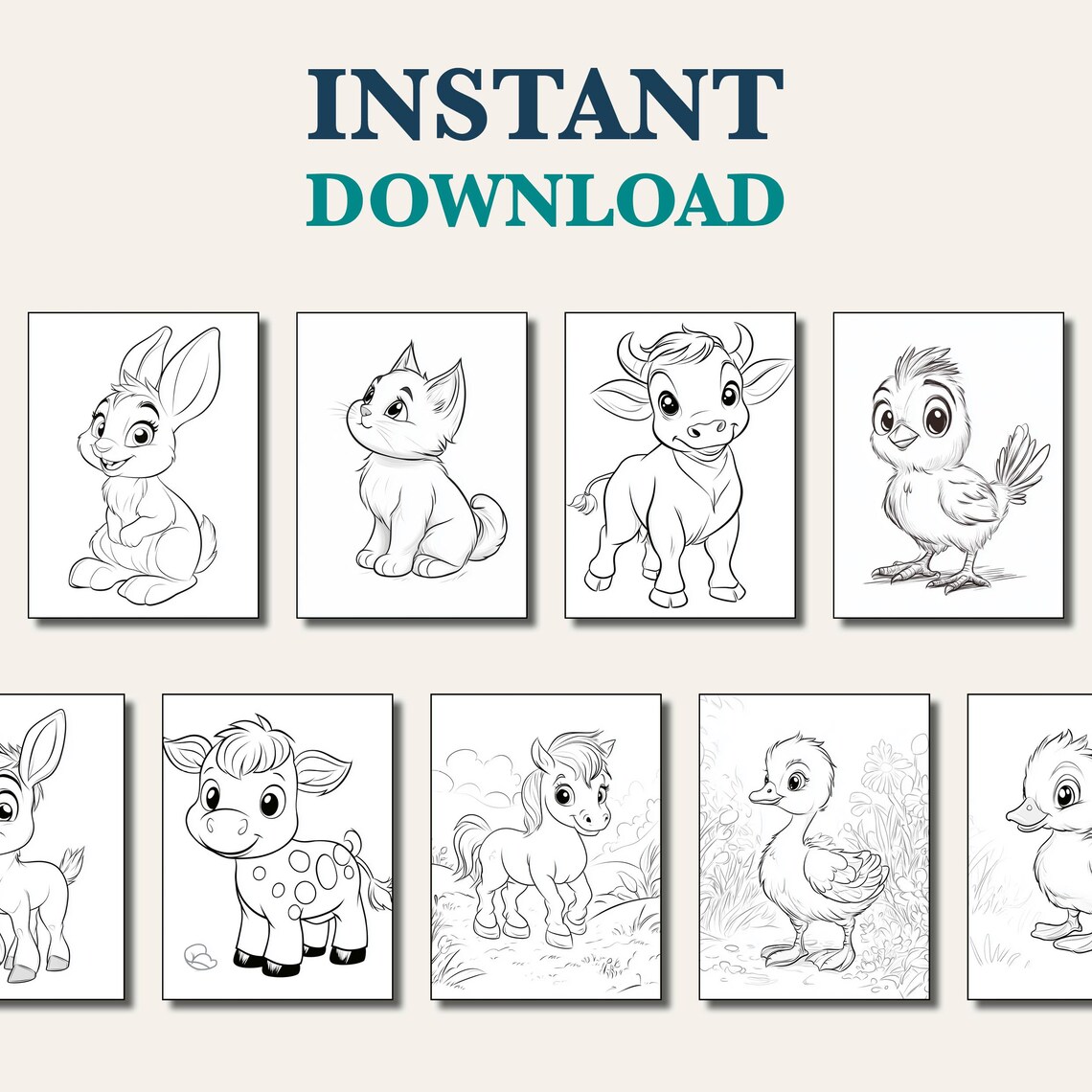 Farm Coloring Pages for Kids, Printable Coloring Pages, Worksheets ...
