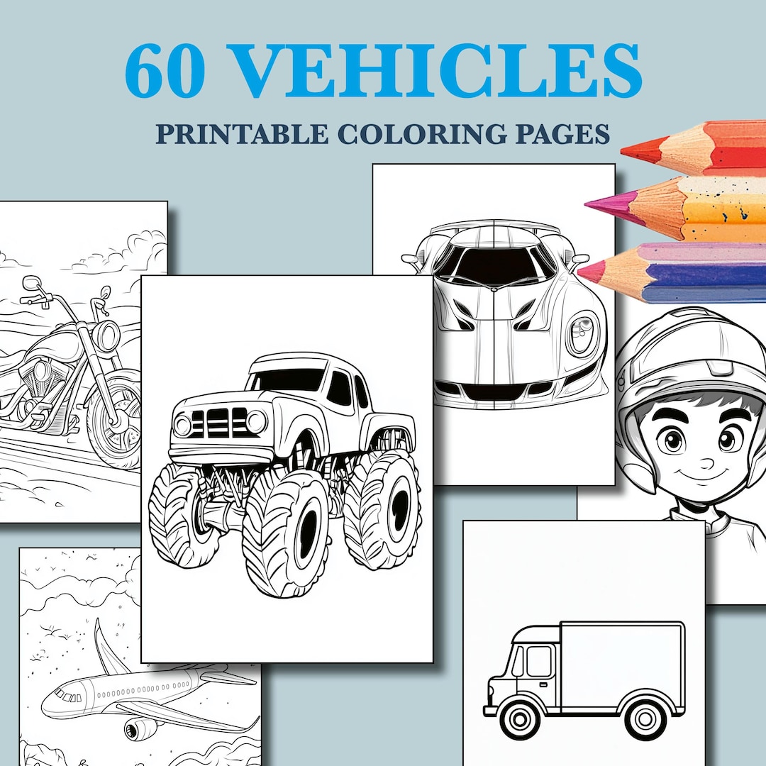 Vehicles Coloring Pages for Kids, Printable Coloring Pages, Worksheets ...