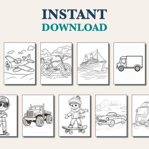 Vehicles Coloring Pages for Kids, Printable Coloring Pages, Worksheets ...