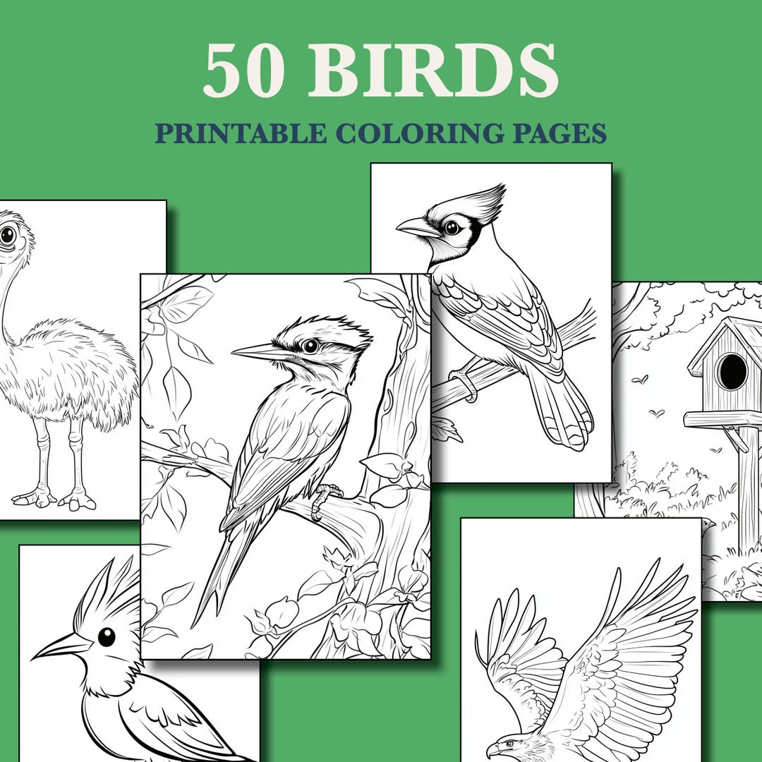 Birds Coloring Pages for Kids, Printable Coloring Pages, Worksheets ...