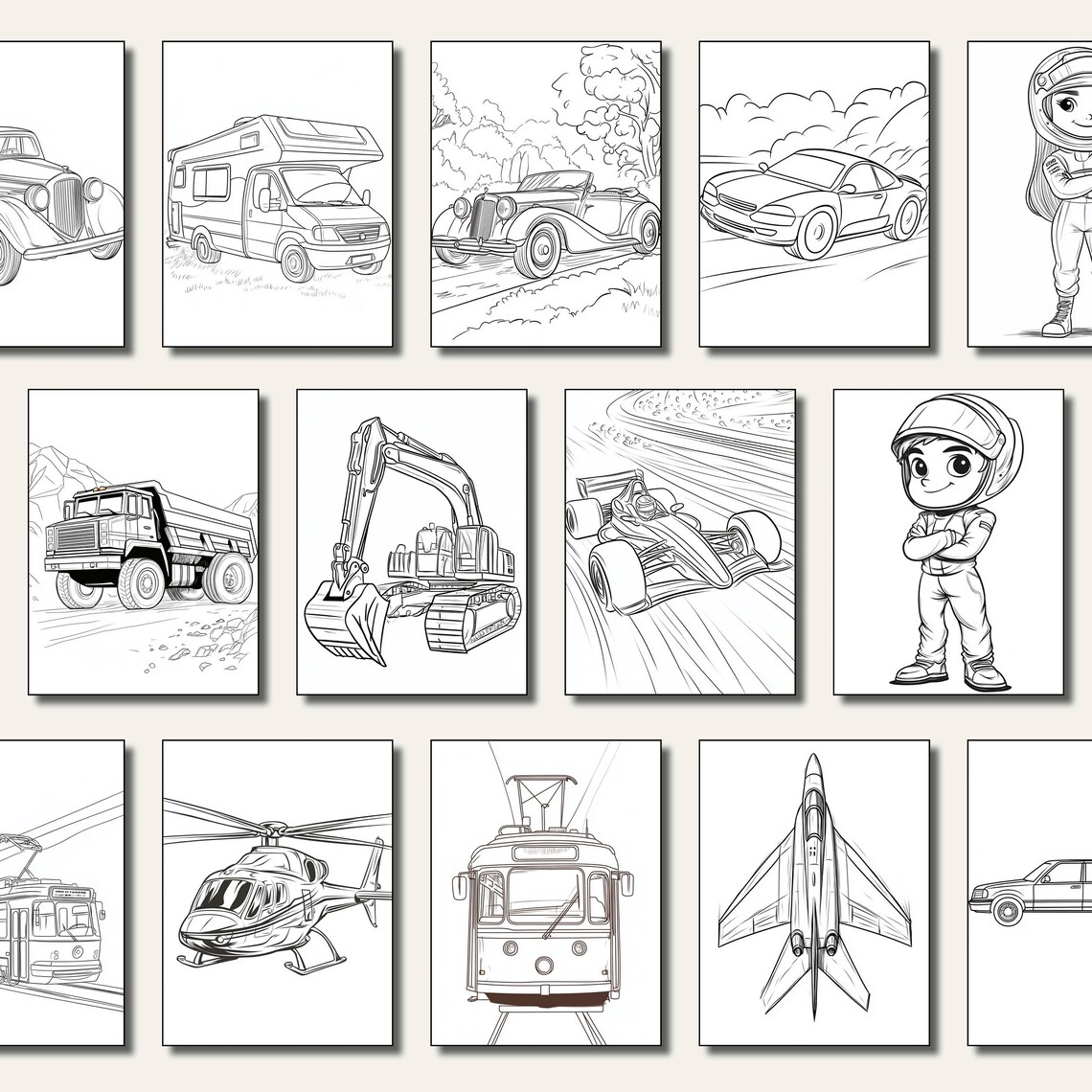 Vehicles Coloring Pages for Kids, Printable Coloring Pages, Worksheets ...