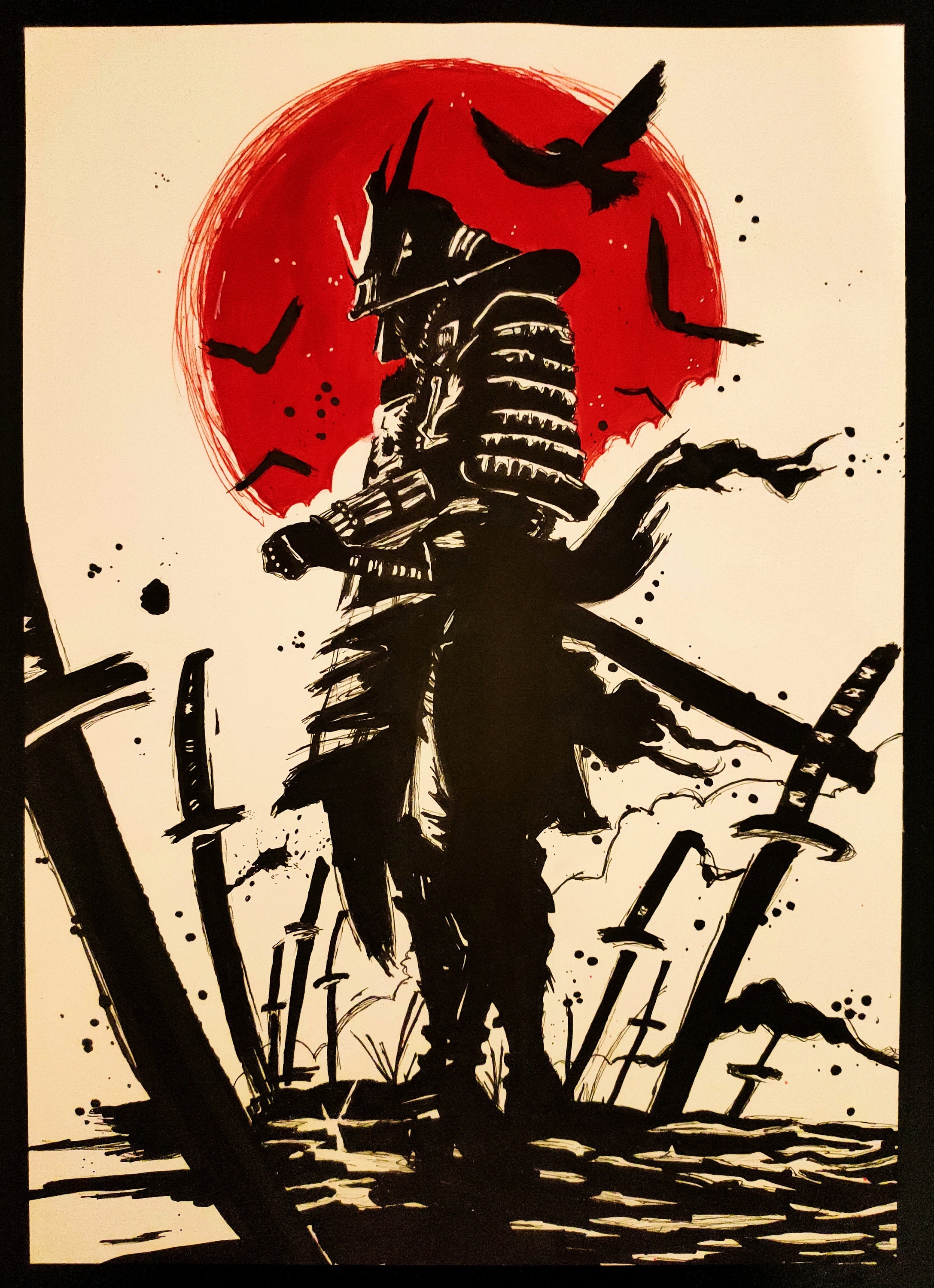 Samurai Drawing - Etsy