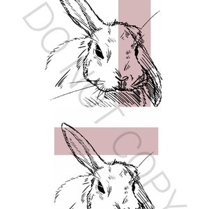 Rabbit Printable Wall Art | Animal Wall Art| 3 Prints | Digital ...