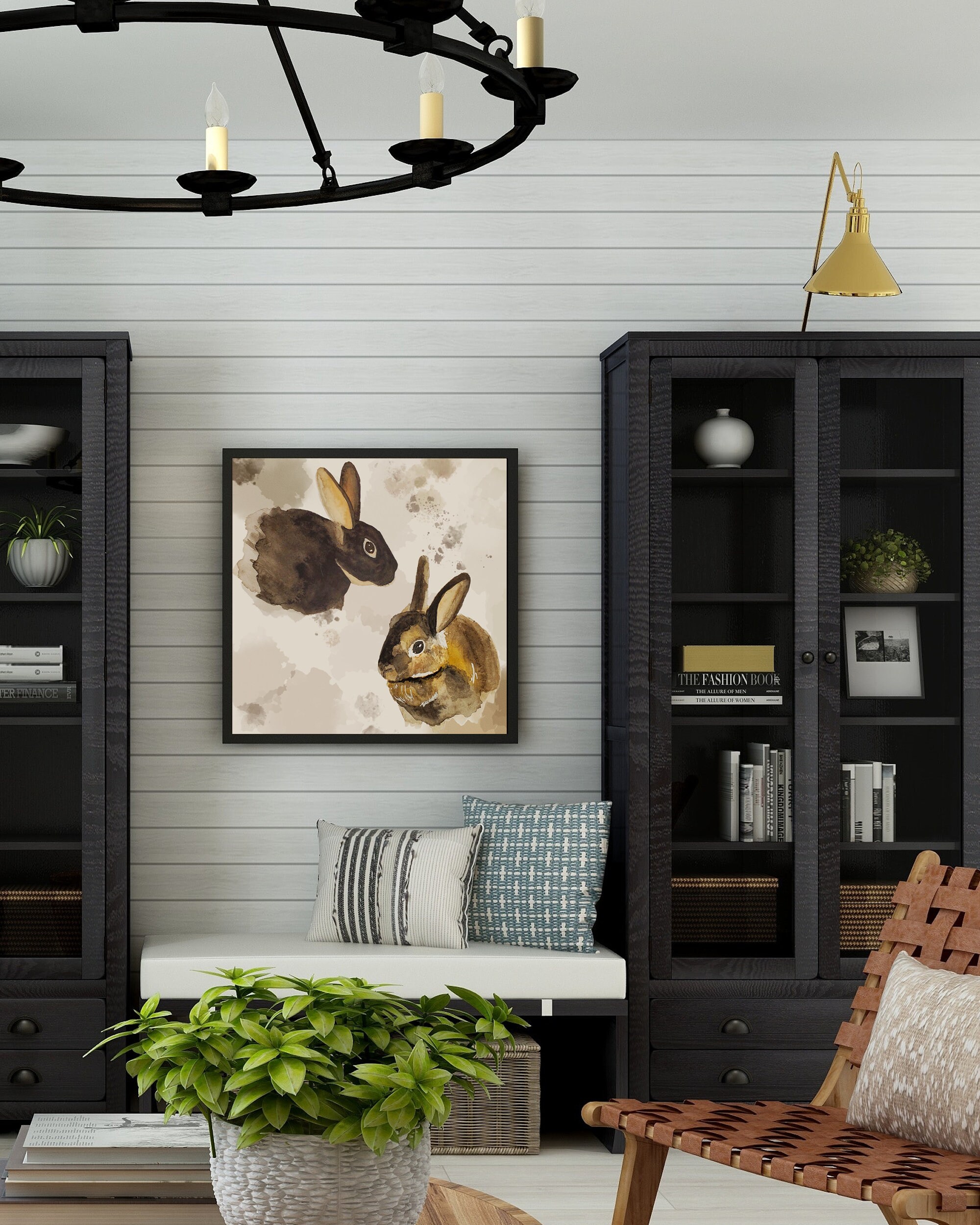 Rabbit Printable Wall Art | Animal Wall Art | Digital Download Art ...