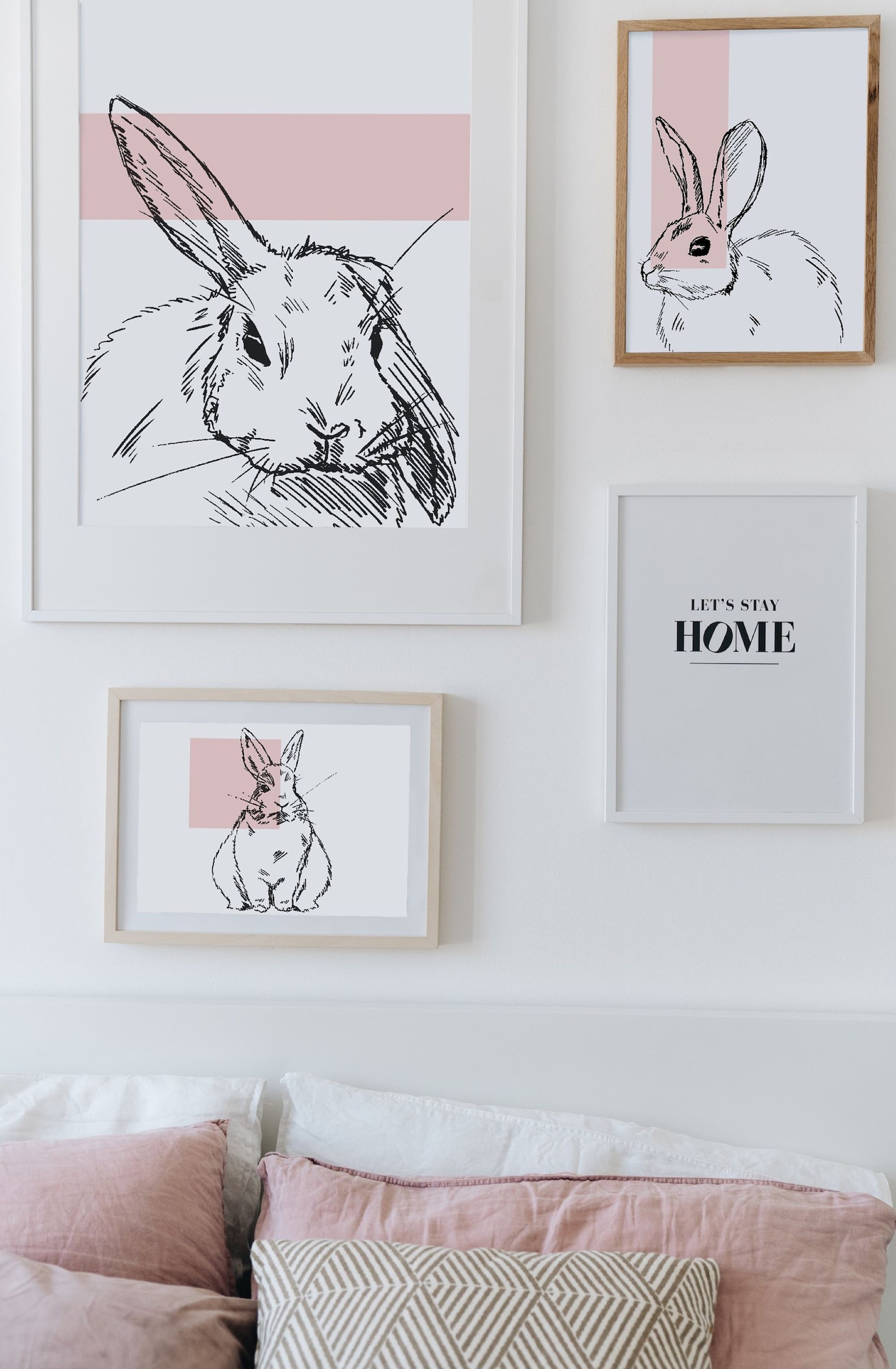 Rabbit Printable Wall Art | Animal Wall Art| 3 Prints | Digital ...
