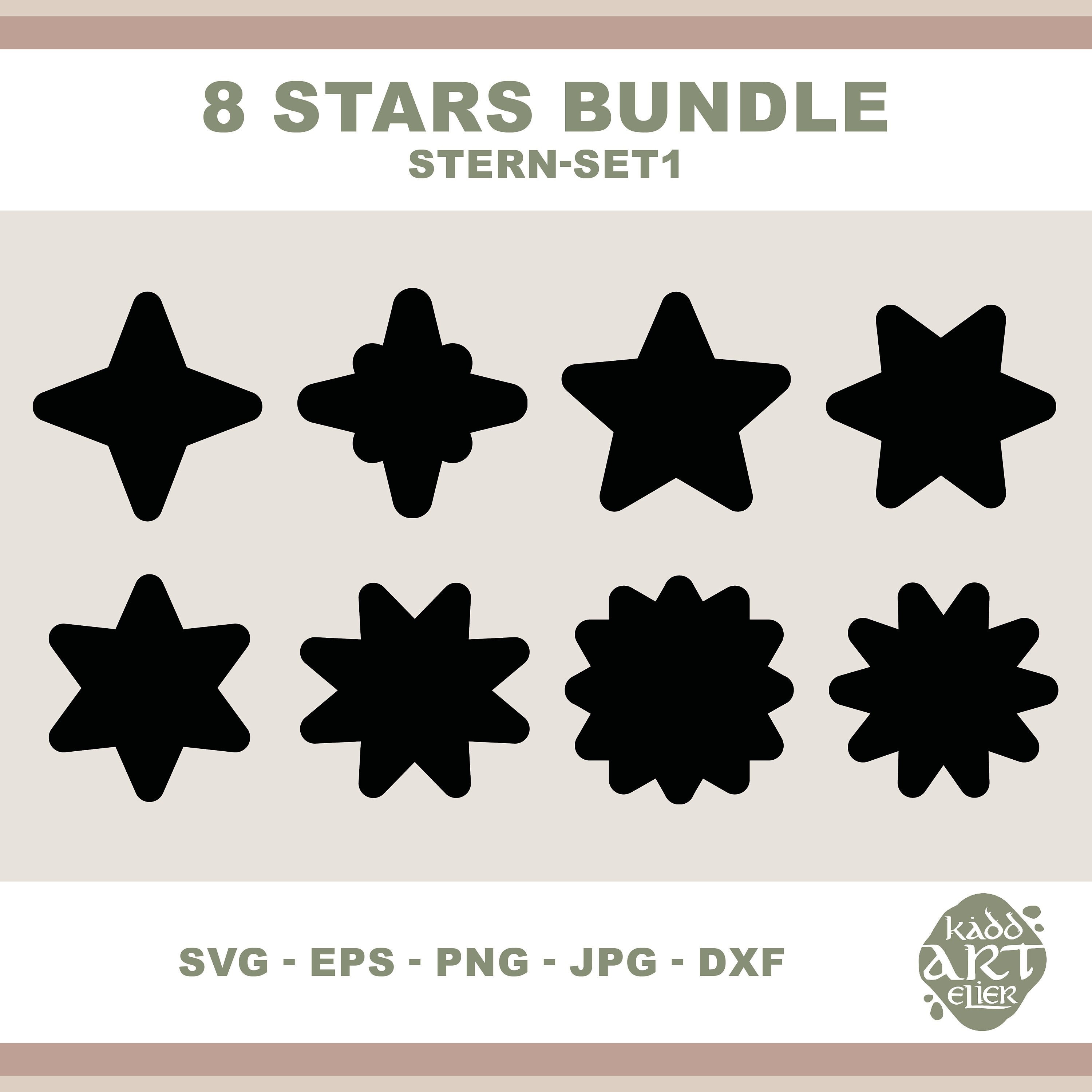Buy Stern SVG File 8 Star Bundle star Set1 Star Clipart Stern Cricut ...