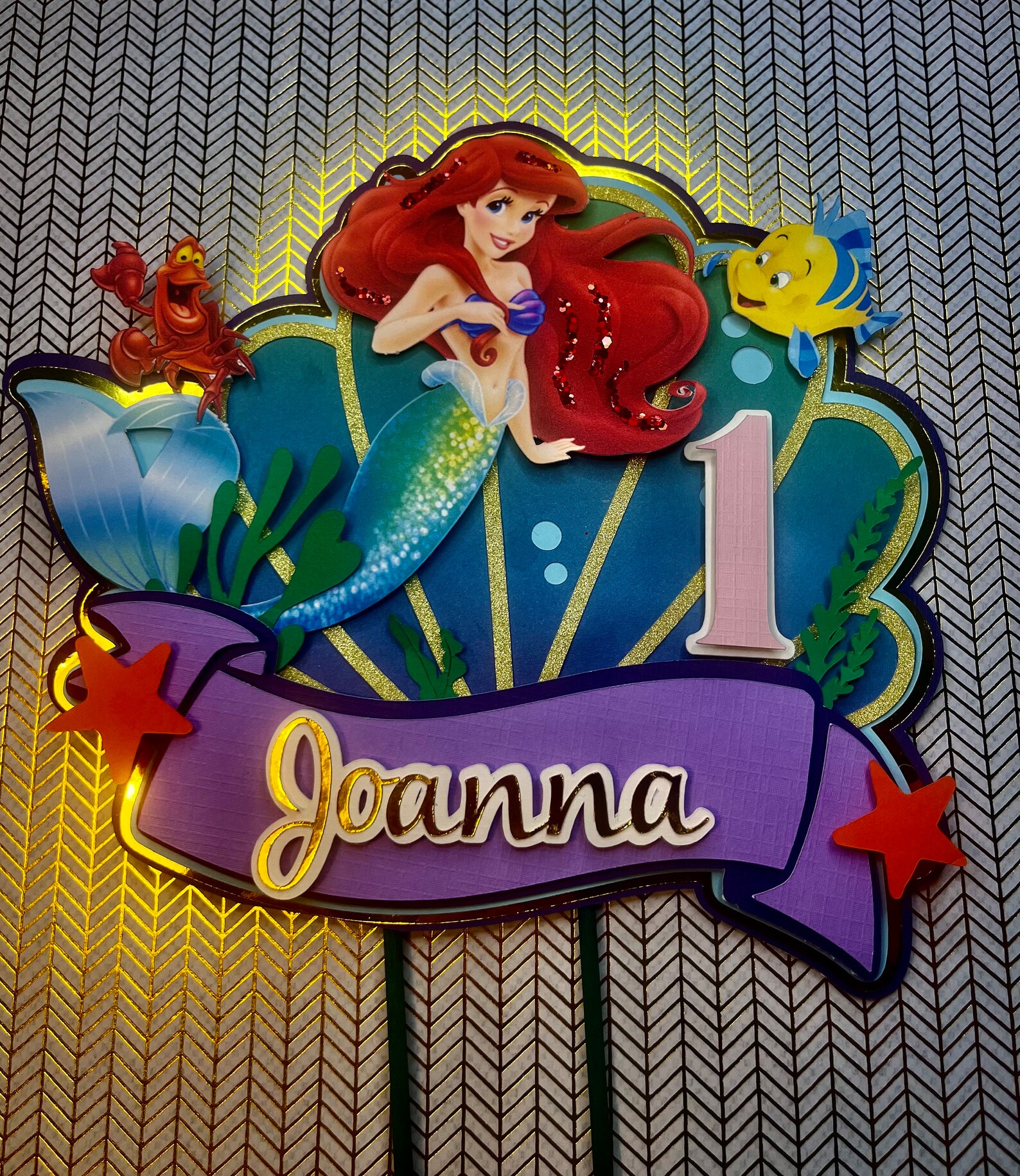 Little Mermaid Cake Topper - Etsy