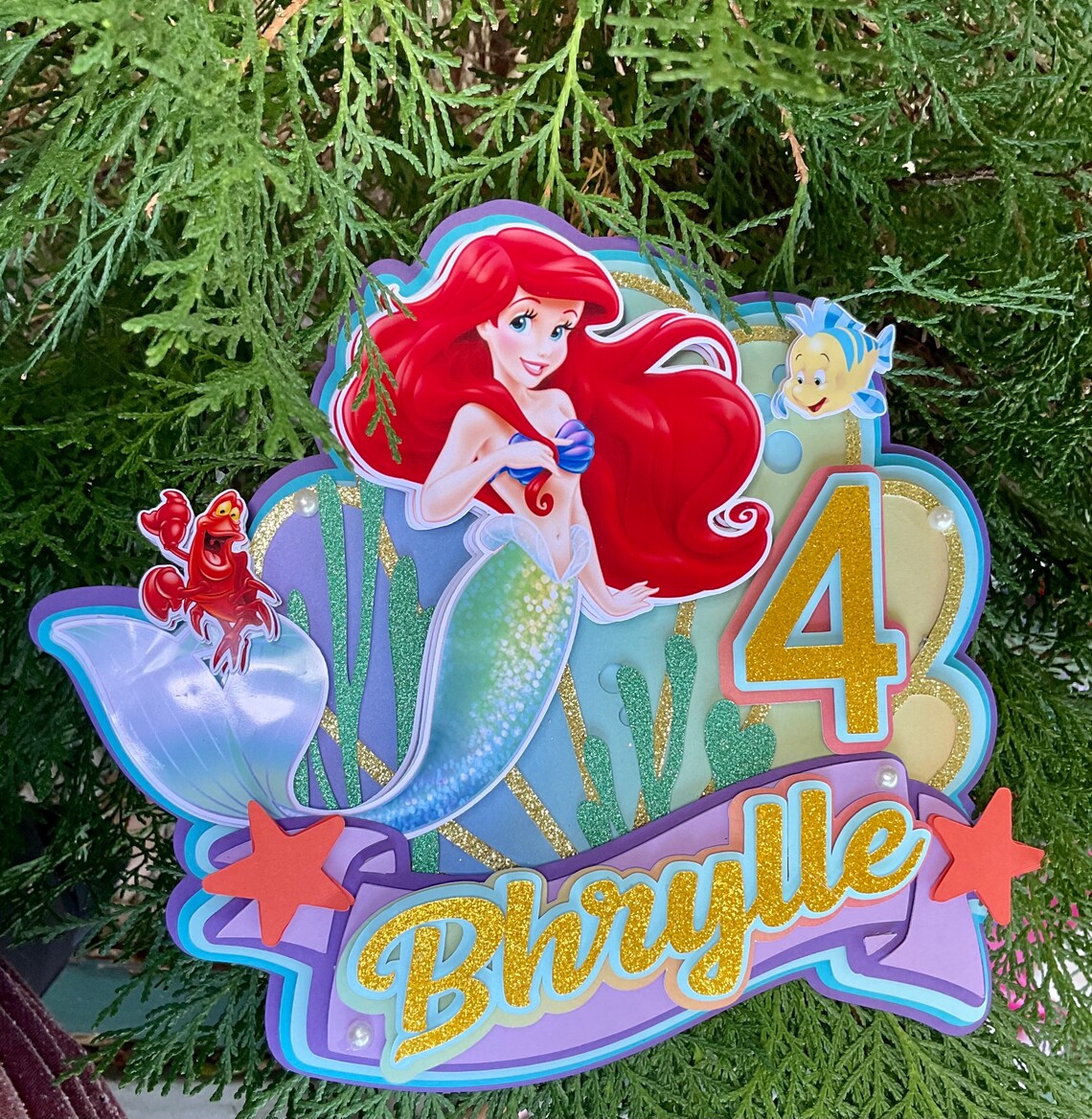 Little Mermaid Cake Topper - Etsy