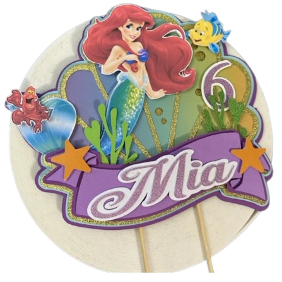 Little Mermaid Cake Topper - Etsy