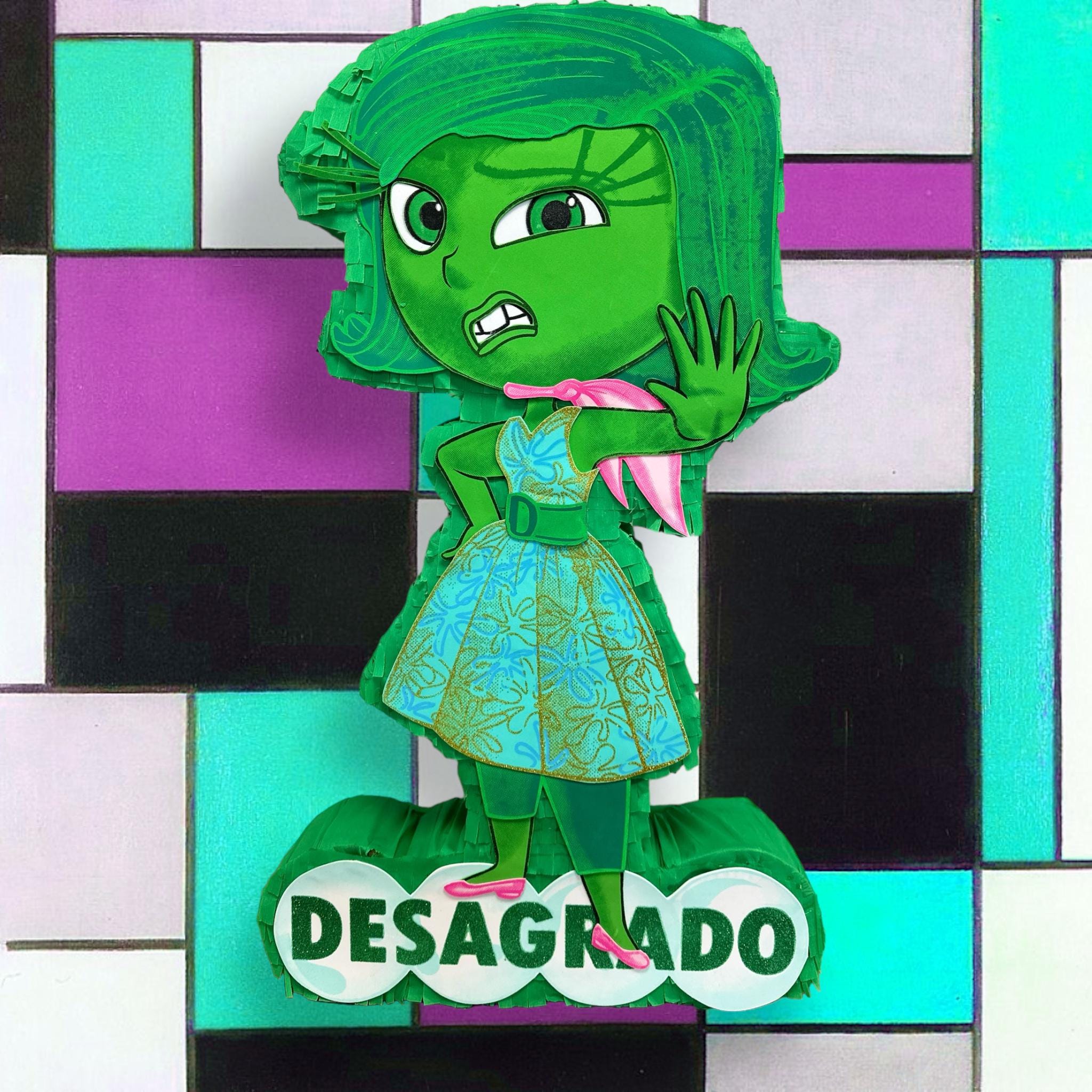 Inside Out Pinata Featuring the Character disgust desagrado 39x23 - Etsy