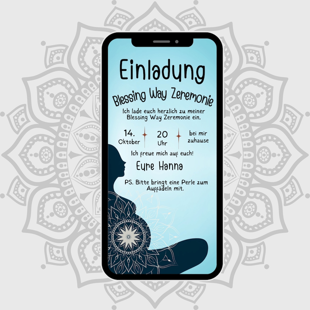 Invitation to the Blessing Way Ceremony Mother Blessing Sustainable ...