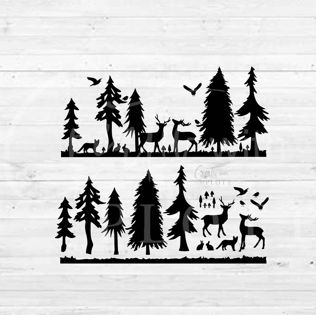 Forest Animals, Deer, Roe Deer, SVG, Deer, Hare, Rabbit, Bird, Fox, Fir ...