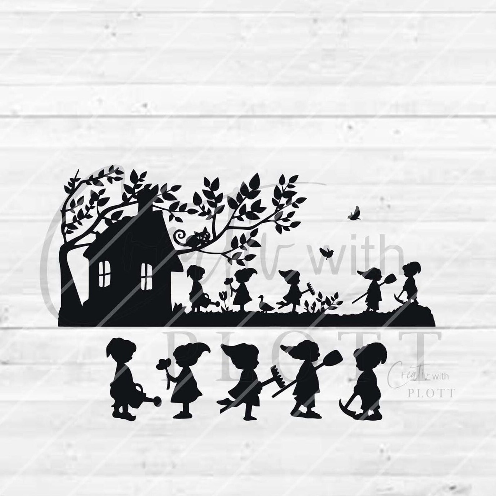 Zwerg SVG, Zwerge, Vektor, Garten, Gartenarbeit, Märchen, Kinder, Gnom ...