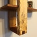 Handcrafted MCM Floating Shelf: Spalted Maple & Mahogany Wall Decor - Etsy