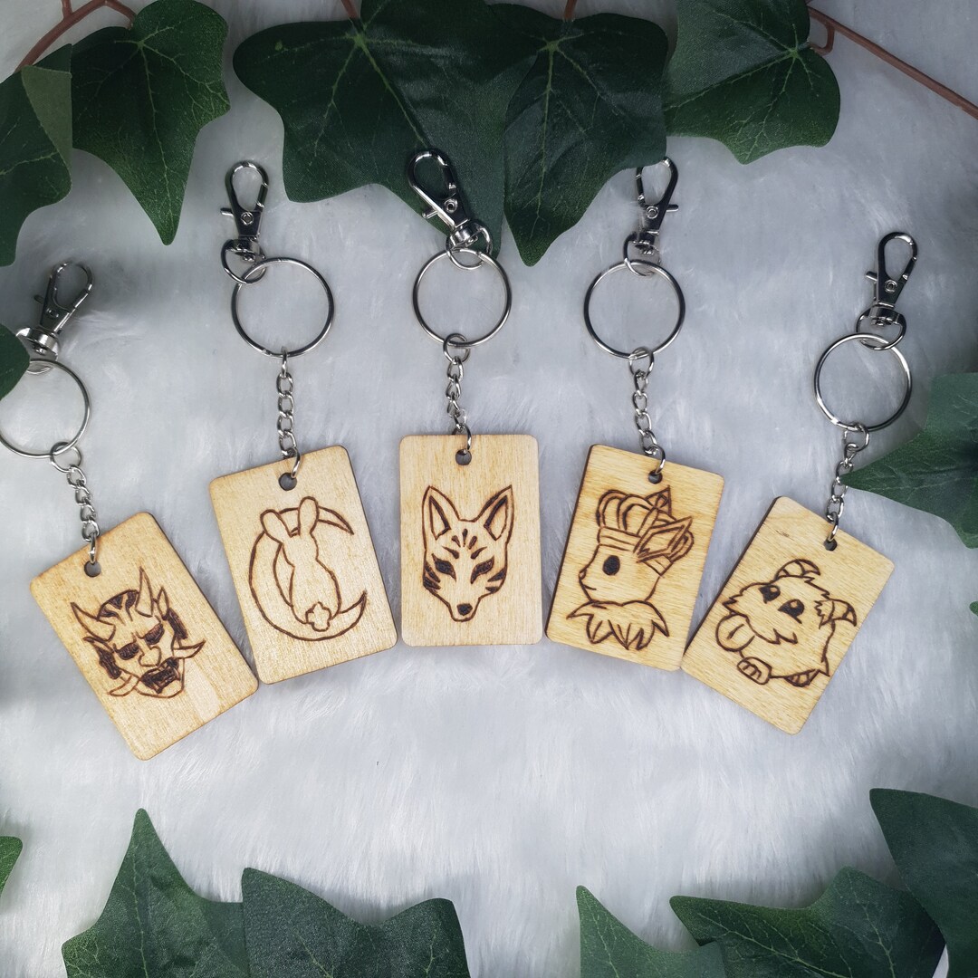 Pyrography Keychain 5 X 3.5 Cm Gift Eevee Pokemon Poro - Etsy