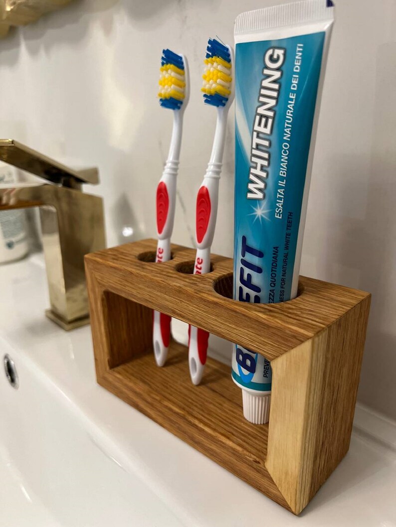 Toothbrush Holder/stand for Toothbrushes Made of Wood/handmade/wooden ...