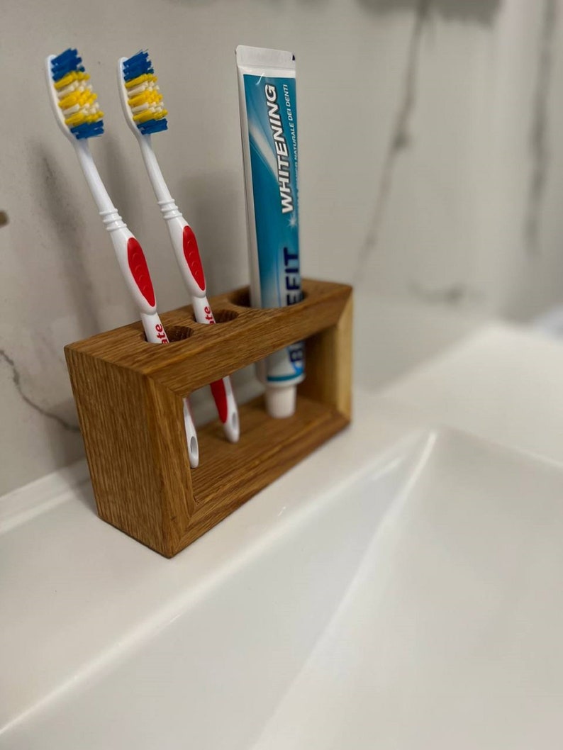 Toothbrush Holder/stand for Toothbrushes Made of Wood/handmade/wooden ...