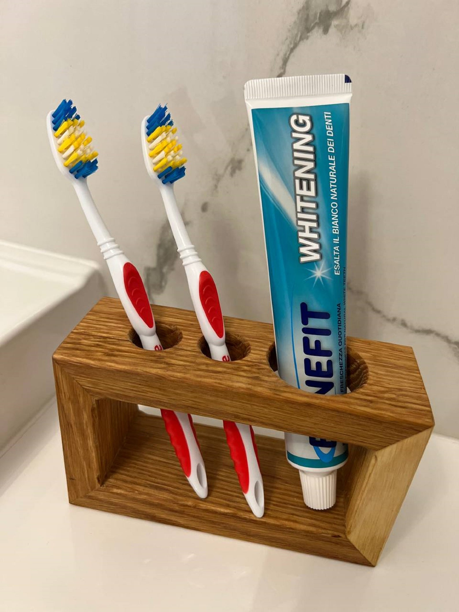 Toothbrush Holder/stand for Toothbrushes Made of Wood/handmade/wooden ...