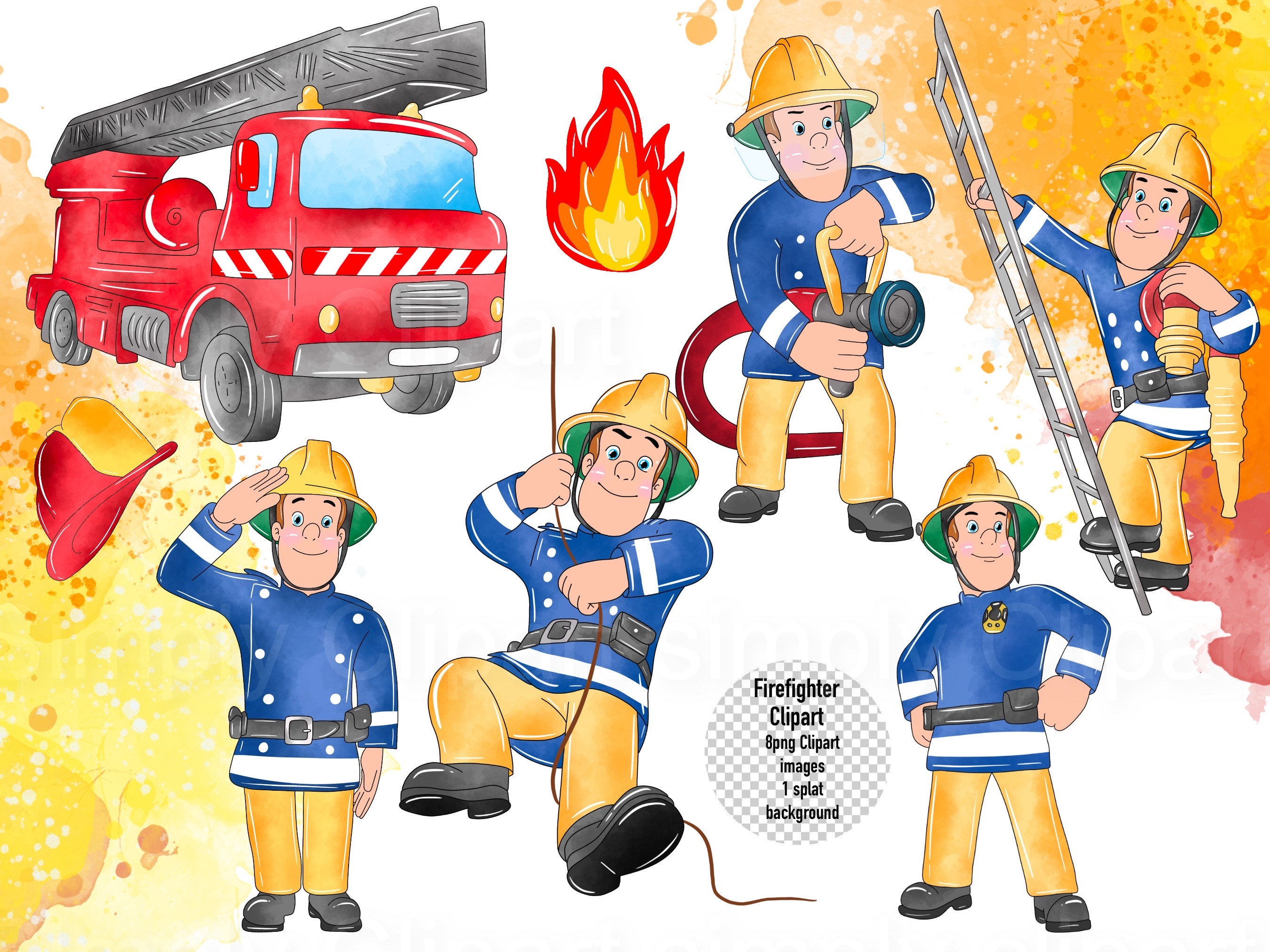 Cartoon Firemen Clipart