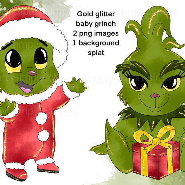 Baby Grinch Clipart - Etsy