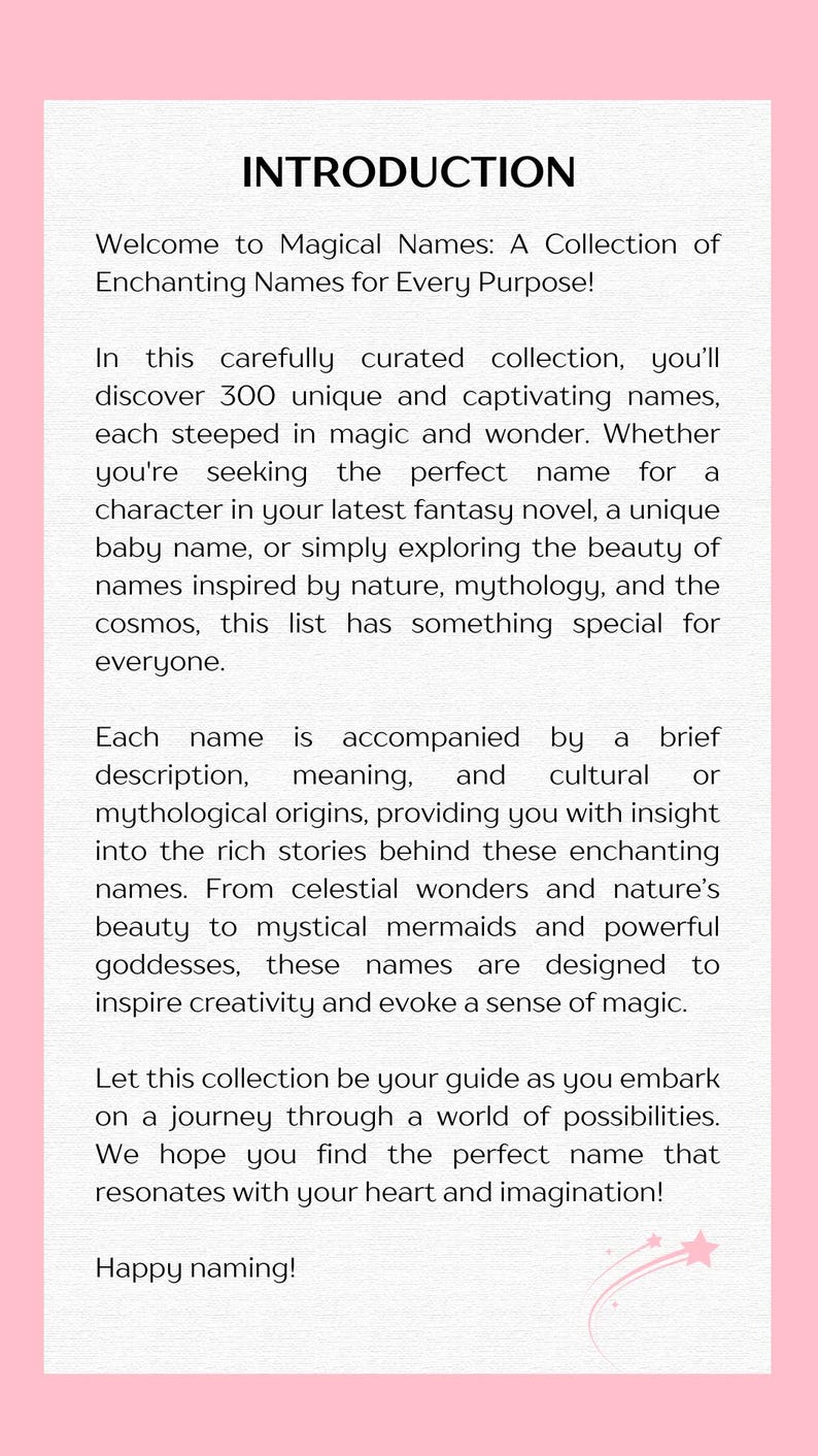 Magical Names for Girls: Enchanting Collection of 300 Unique Names With ...