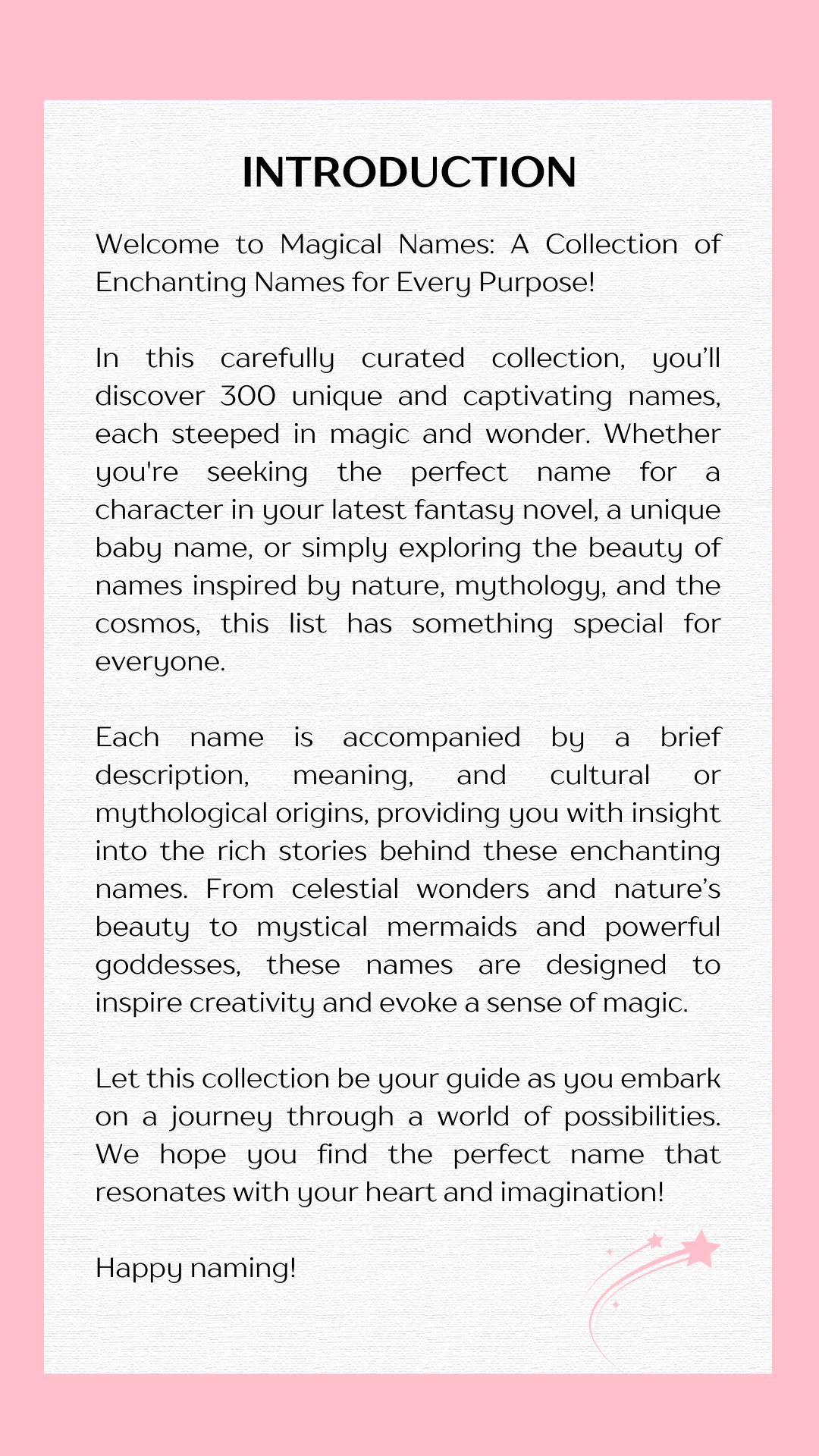Magical Names for Girls: Enchanting Collection of 300 Unique Names With ...