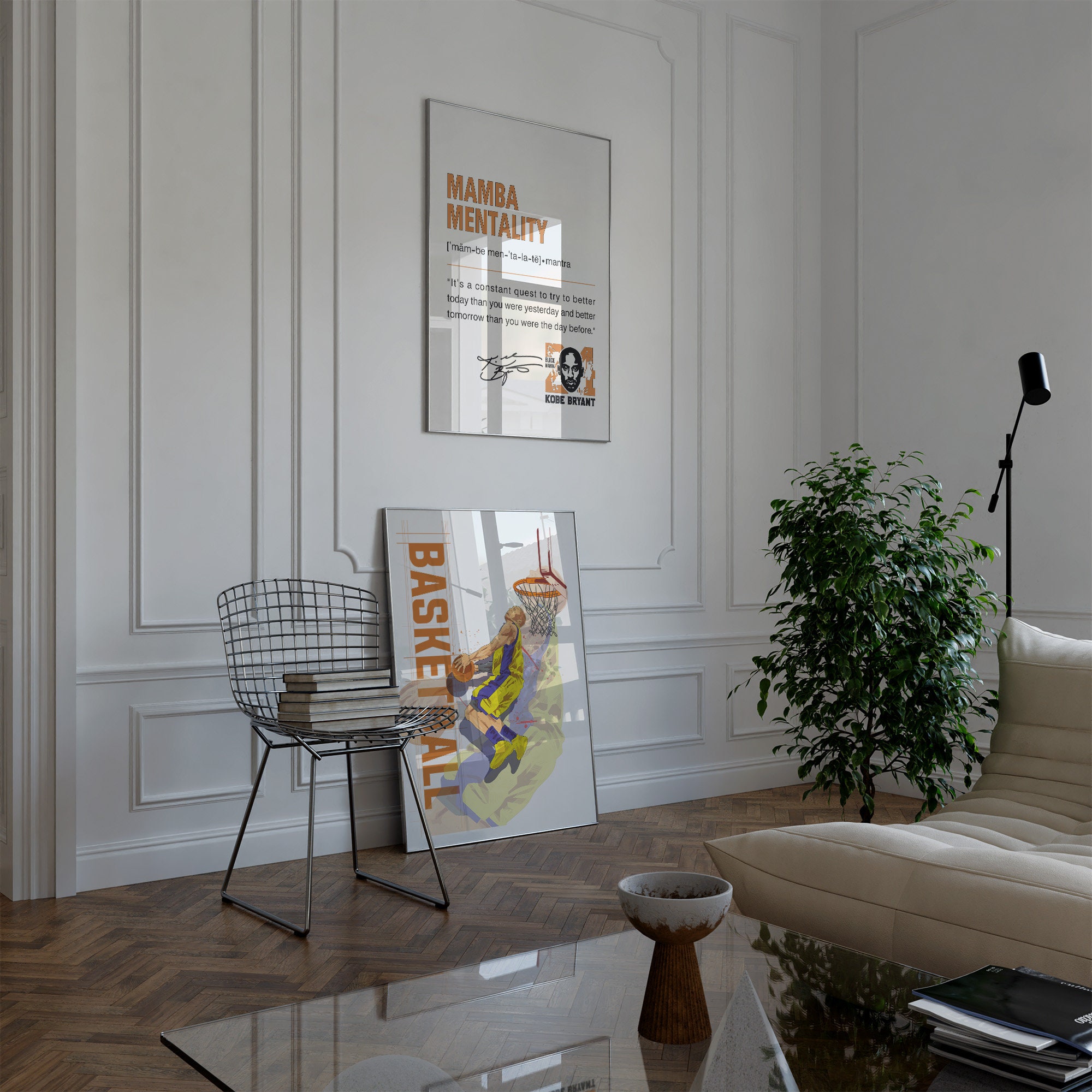 Kobe Bryant Mamba Mentality Definition Posters NBA Black Mamba ...