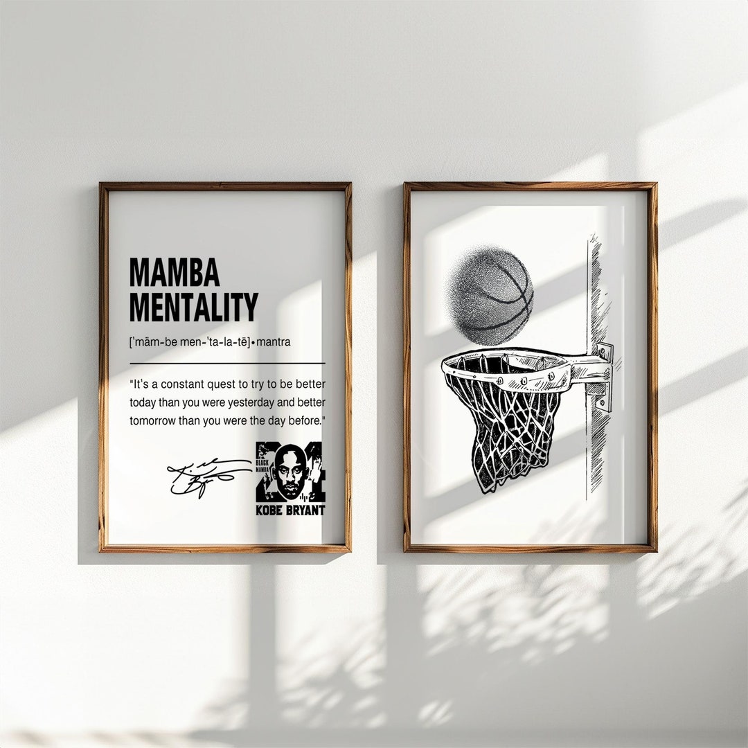 Kobe Bryant Mamba Mentality Definition Posters | NBA Black Mamba ...