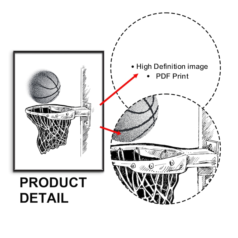 Basketball Hoop Poster Michael Jordan Quote Basketball Coach Gift NBA ...