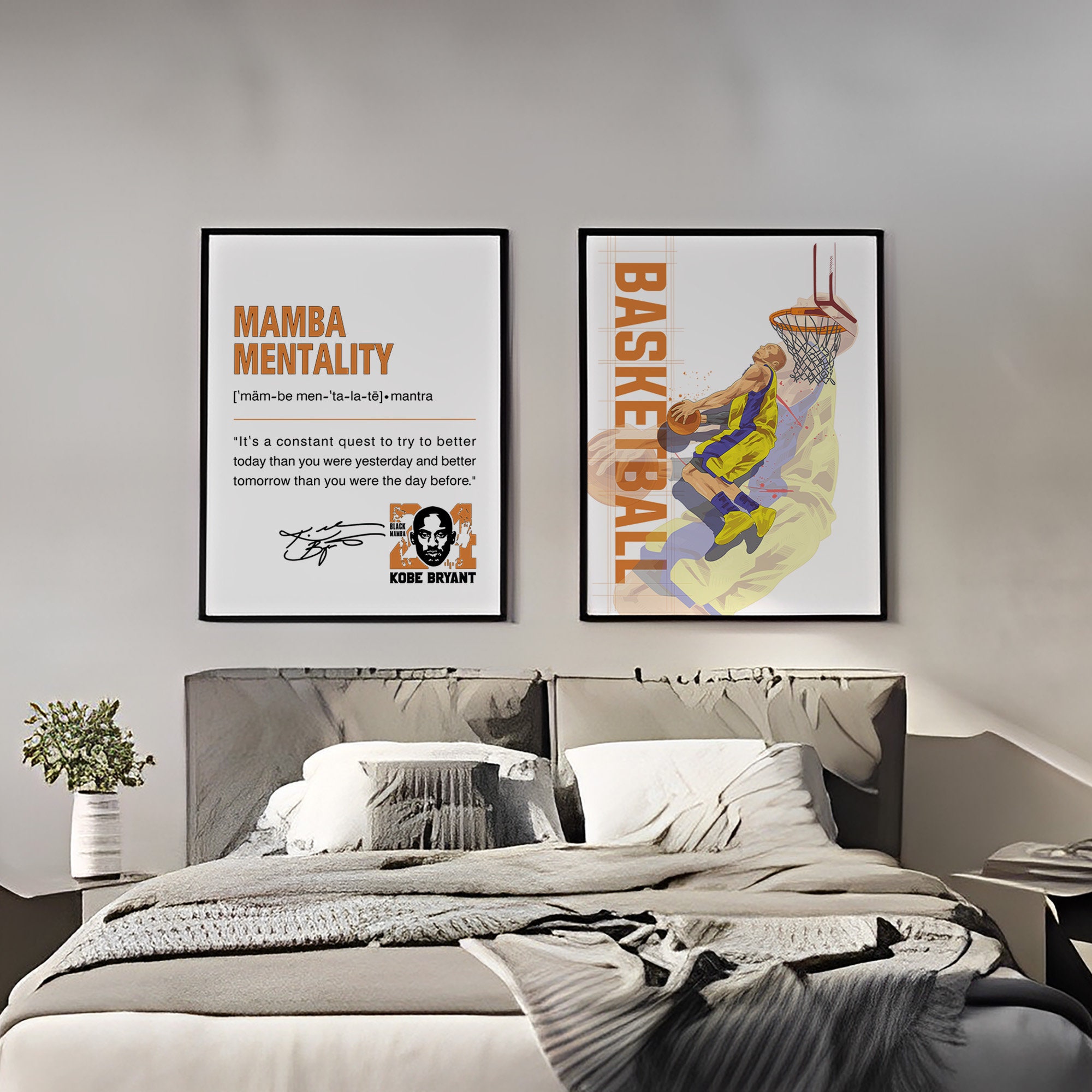 Kobe Bryant Mamba Mentality Definition Posters | NBA Black Mamba ...