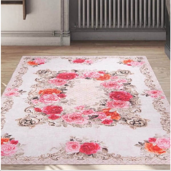 Rug With Roses - Etsy