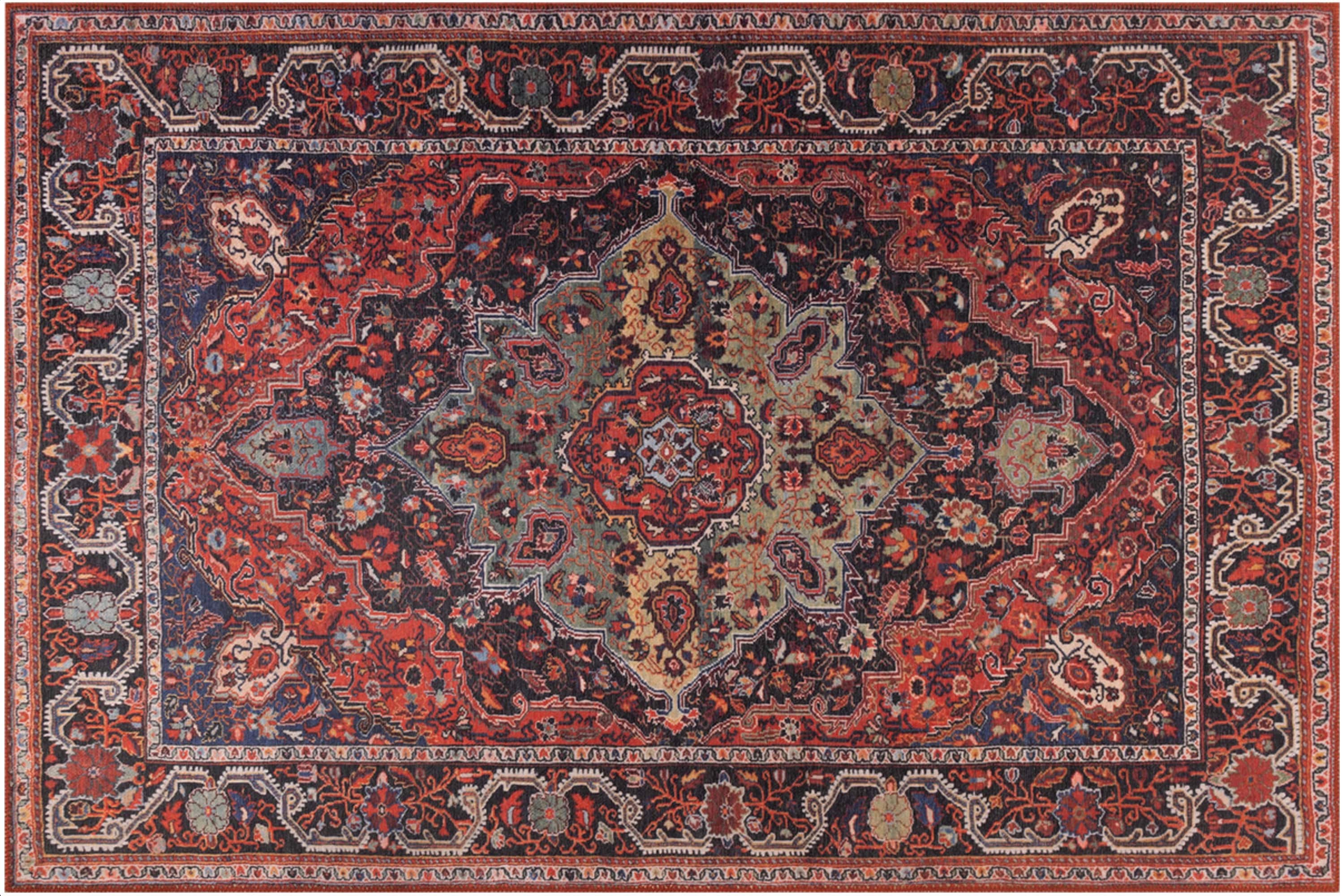 Persian Rug 8x10, Red Persian Rug, Oriental Rug 8x10, Decorative Area ...