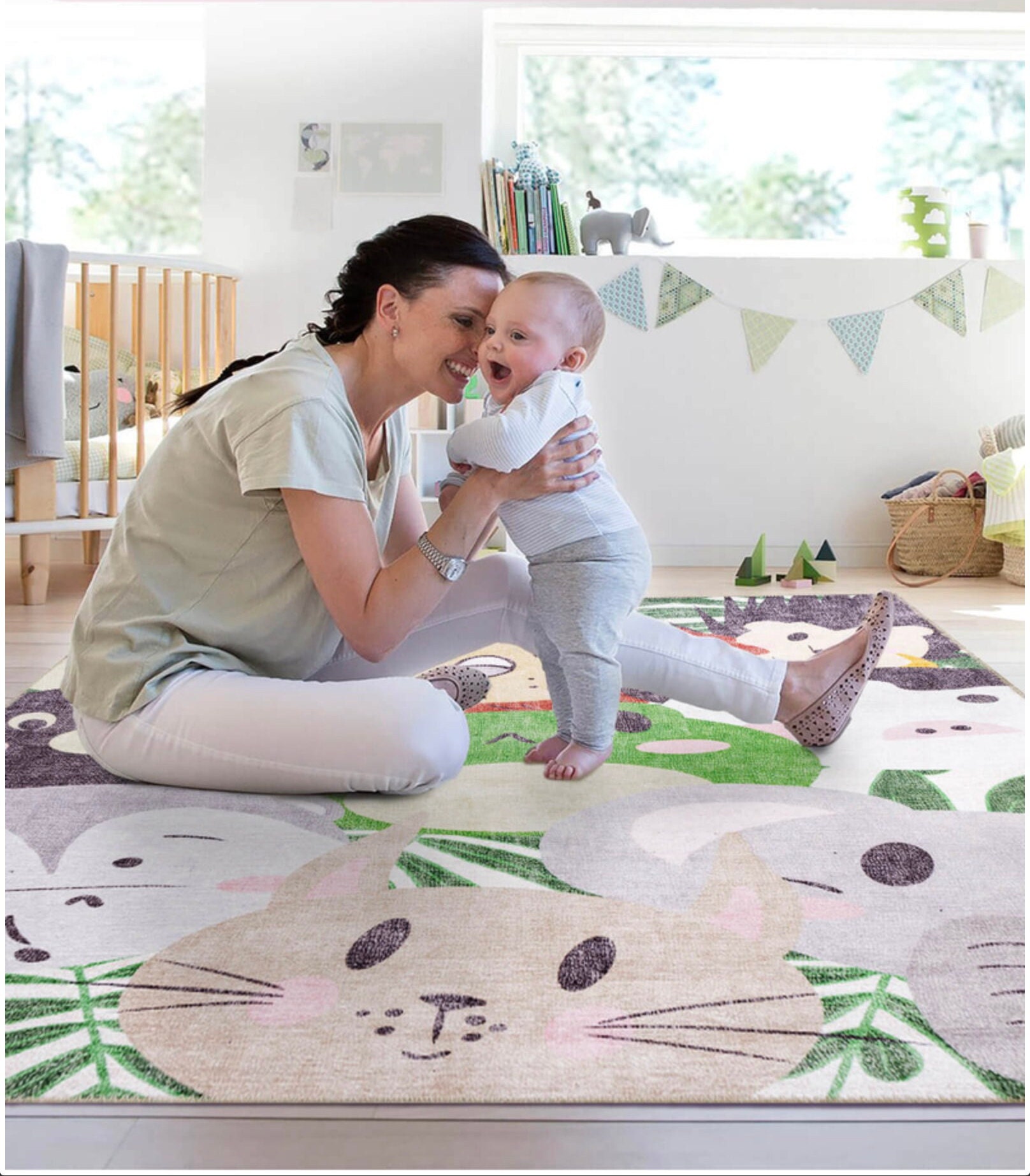 Nursery Rug Boy Nursery Rug Girl Nursery Rug Animal Nursery - Etsy