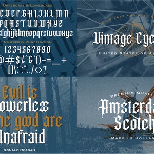 4 Gothic Tattoo Blackletter Typeface Font 3 Betcher, Delaroca, Gomsky ...